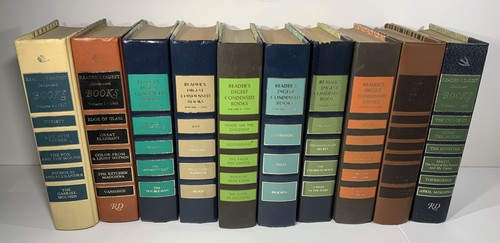 Readers Digest Condensed Books Lot Of 10 Home Decor Staging MCM Library ...