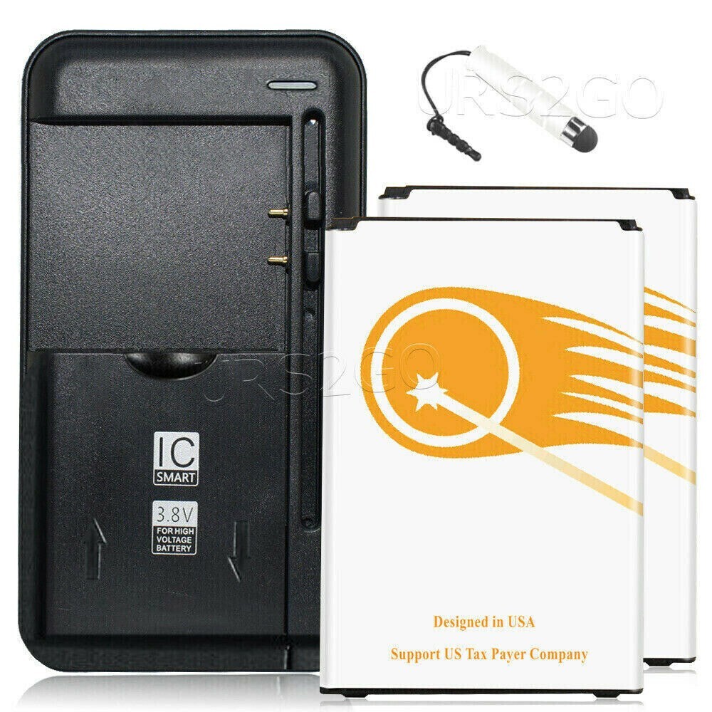 2x 3220mAh Durable Battery Wall Charger Pen for LG Tribute Dynasty ...