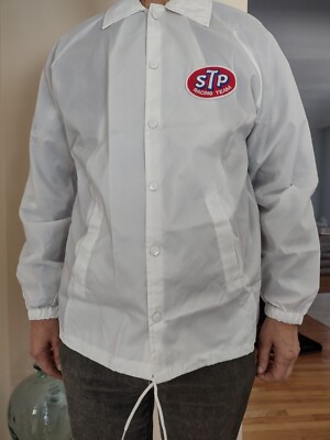 NOS VINTAGE STP RACING JACKET NEW WINDBREAKER DRAG SCTA CYCLE LARGE ...