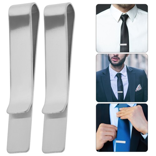 2 Pcs Tie Clips Man Tacks for Men Men's Metal Necktie Clasp Pinch | eBay