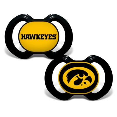 Iowa Hawkeyes Baby Pacifiers 2 Pack [NEW] NCAA Infant Newborn Packie | eBay