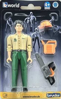 Bruder 60030 bworld Logging Man / Forestry Worker with Accessories | eBay