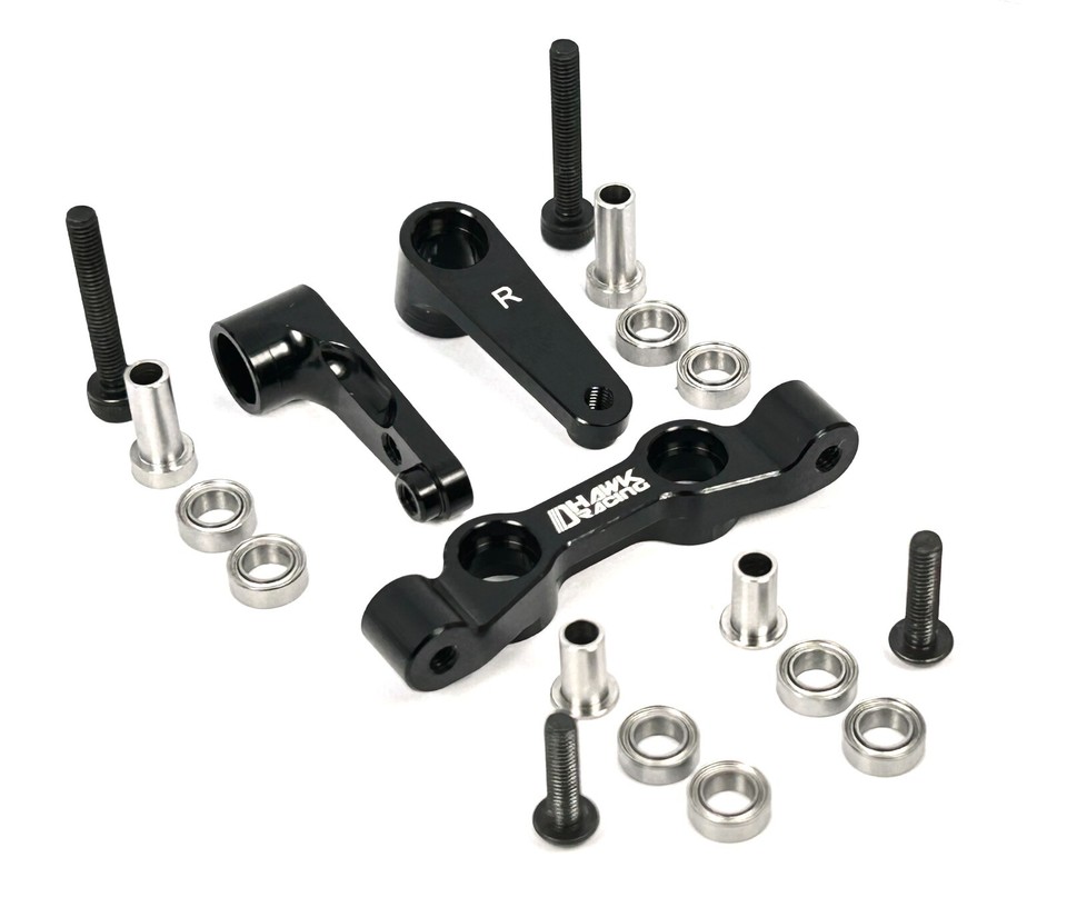 RC10B6.4 Dhawk Aluminum Steering Bellcrank Kit Black For Team ...