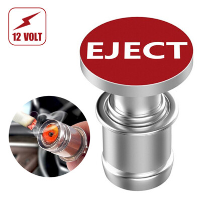 Sports Red "Eject" Push Button Design Car Cigarette Lighter Plug Cover ...
