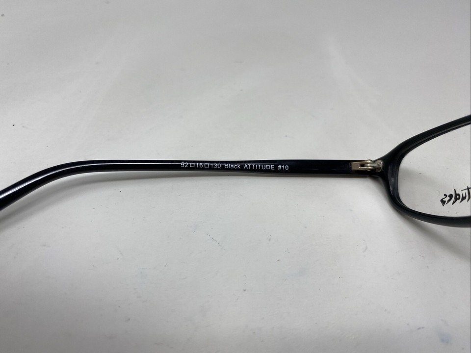 Attitudes ATTITIDE #10 BLACK 52-16-130 Plastic Full Rim Eyeglasses ...