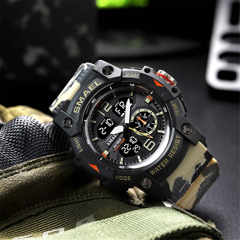 SMAEL Sport Watch Men Camouflage Watches Outdoor Digital Wristwatch ...