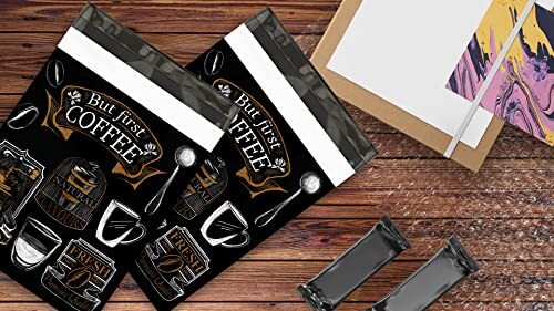 10x13 100 Coffee Bean Coffee Shop Designer Poly Mailers Shipping ...