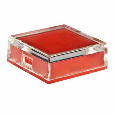 CAP PUSHBUTTON SQUARE CLEAR/RED | eBay