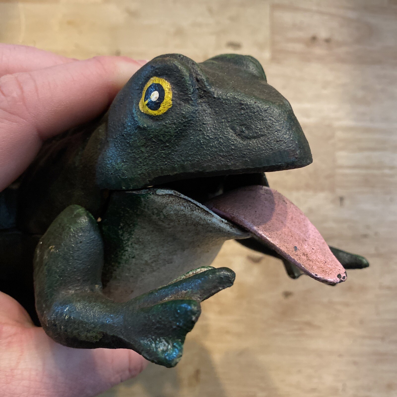 Frog Toad Mechanical Piggy Bank CAST IRON Reptile Snake Collector 3 ...