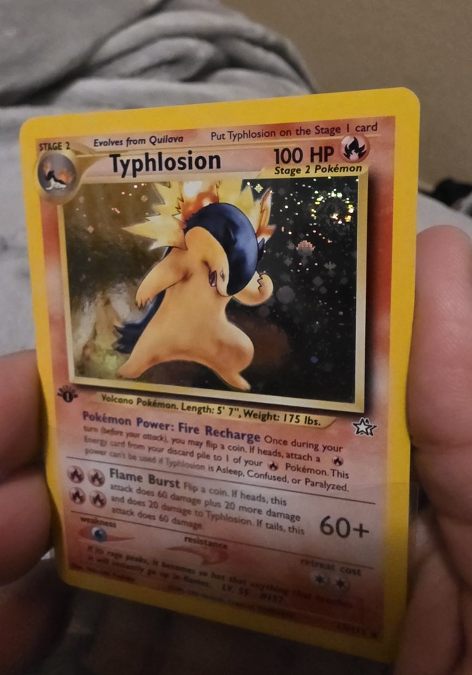 2000 Pokémon Neo Genesis 1st Edition T17 Typhlosion MINT with SWIRL | eBay
