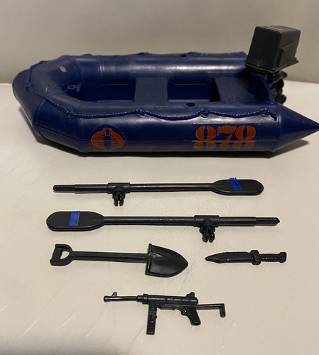Vintage GI Joe Cobra NIGHT LANDING Raft Craft 1985 Vehicle Partially ...
