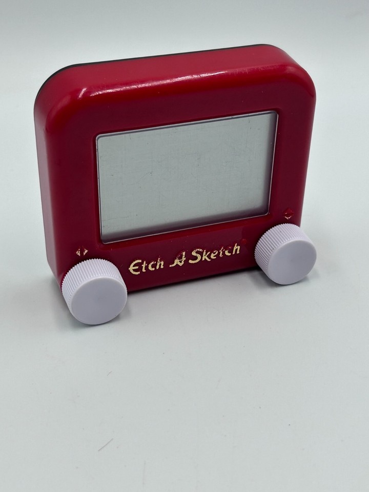 Etch A Sketch Mini By Spin master 2016 Red Tot Fidget Retro Gift ...