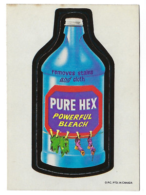 1973 OPC Canada Wacky Packages 1st Series 1 PURE HEX BLEACH tan back ex ...