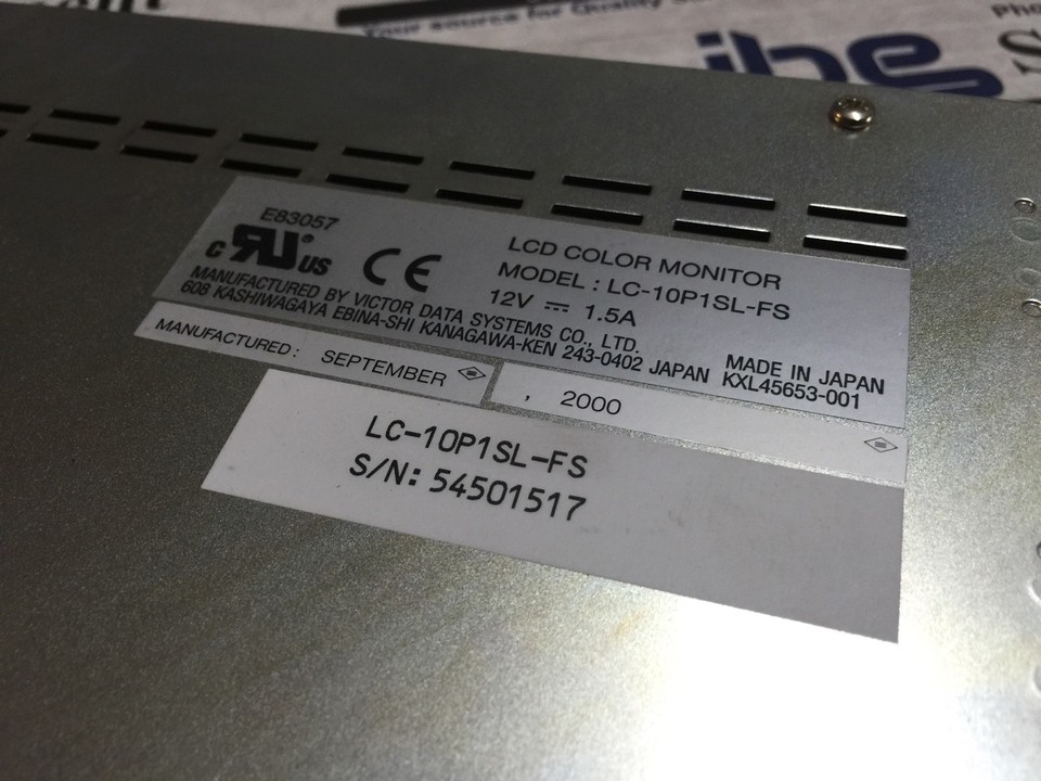 Victor Data Systems LCD Color Monitor LC-10P1SL-FS | eBay