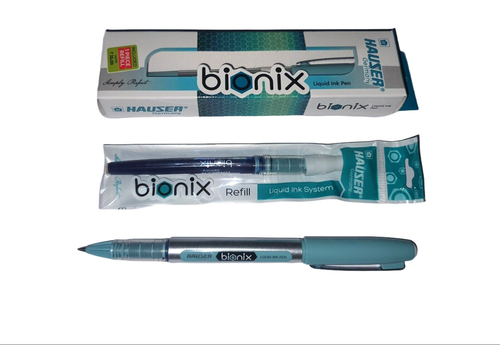 3 Hauser BIONIX liquid Ink Pen BLUE WITH EXTRA 5 REFILL FREE |Ultra ...