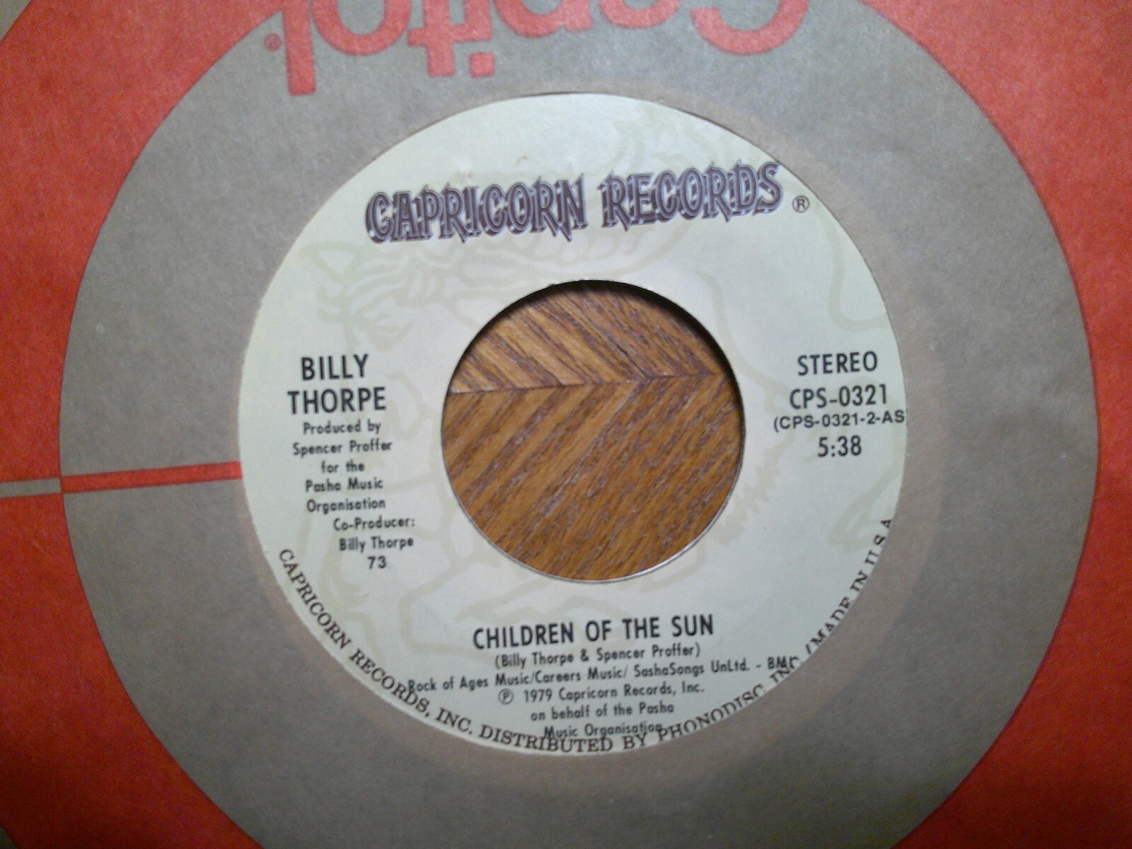 CAPRICORN 45 RECORD/BILLY THORPE/CHILDREN OF THE SUN/WRAPPED IN THE ...