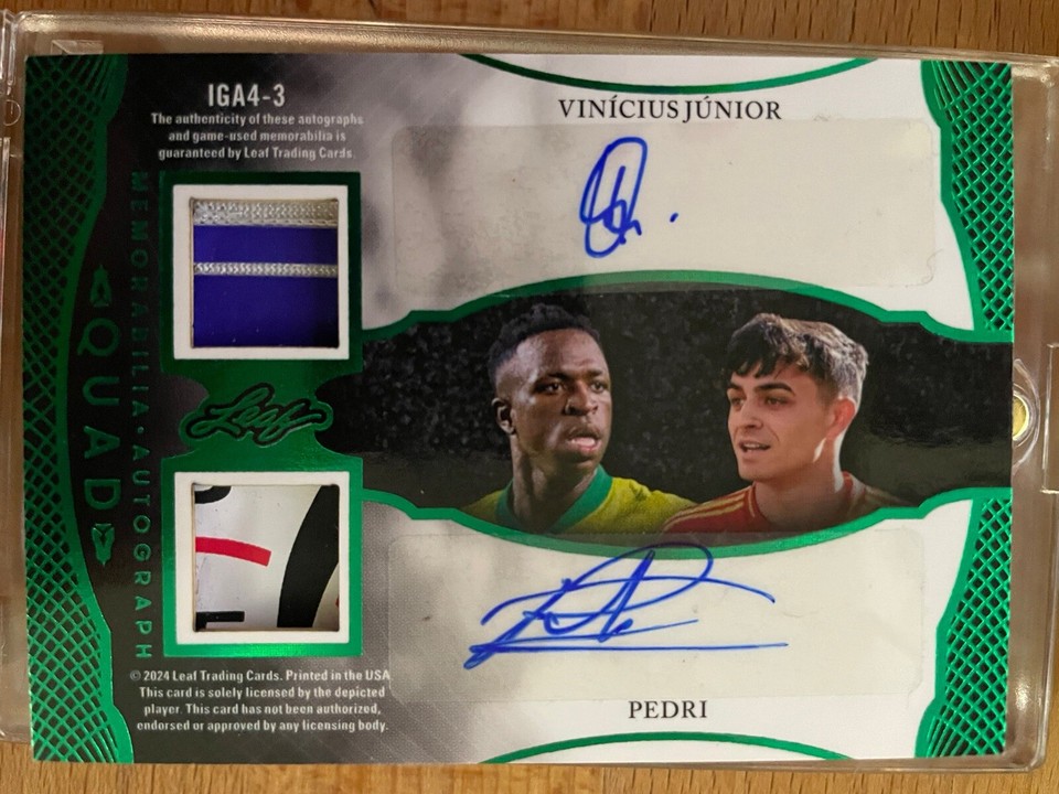 2024 Leaf In The Game Used Endrick Garnacho Pedri Vinicius Junior Patch ...