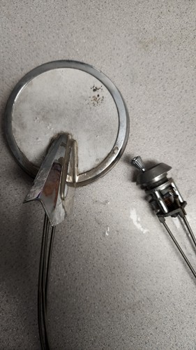 1964 - 65 vintage car door side remote cable control chrome mirror ...