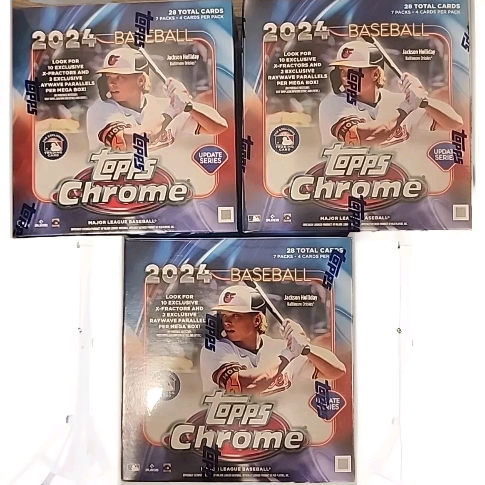 3x Lot 2024 Topps Chrome Update Mega Box Factory Sealed NEW IN HAND | eBay
