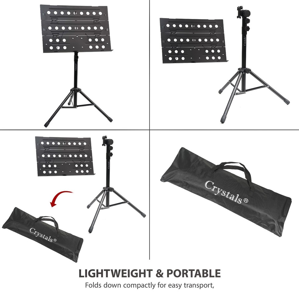 Portable Height Adjustable Musical Book Paper Holder Tripod Folding ...