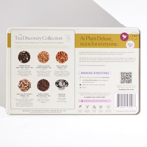 Tea Discovery Collection Assorted Tea Gift Set - 5 Hand-Crafted Loose ...