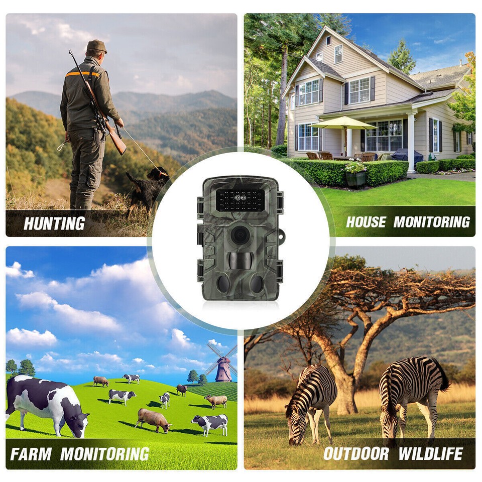 50MP Wildlife Hunting Game Trail Camera 4K Night Vision Motion ...