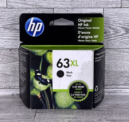 Genuine HP 63XL Black Genuine Ink Cartridge F6U64AN EXPIRED JULY 2021 ...
