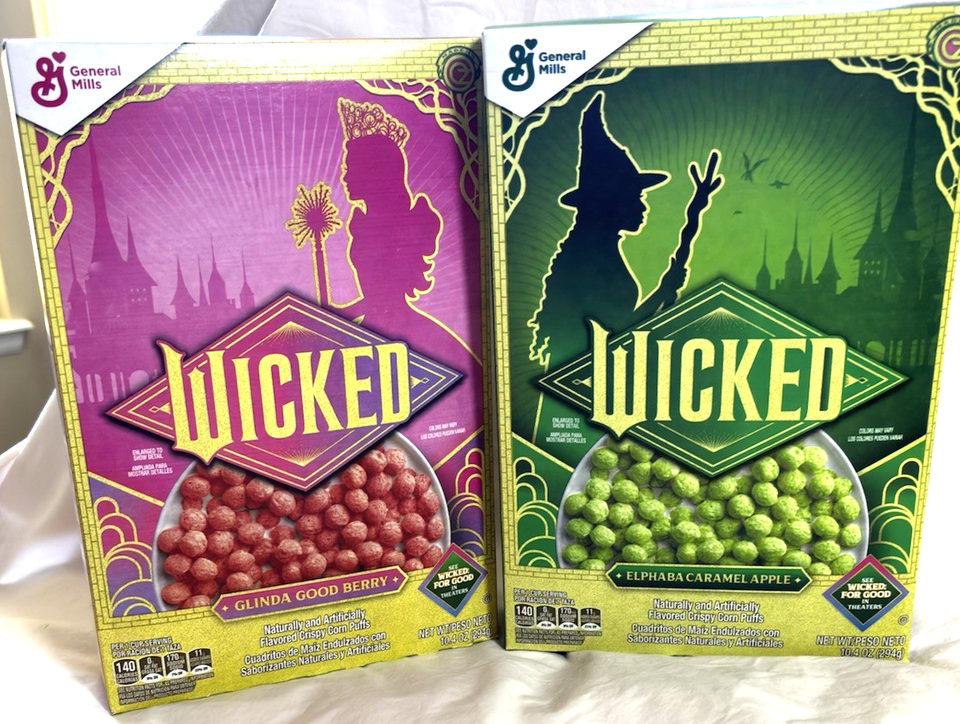 Wicked Cereal Glinda Good Berry & Elphaba Carmel Apple Limited Edition ...