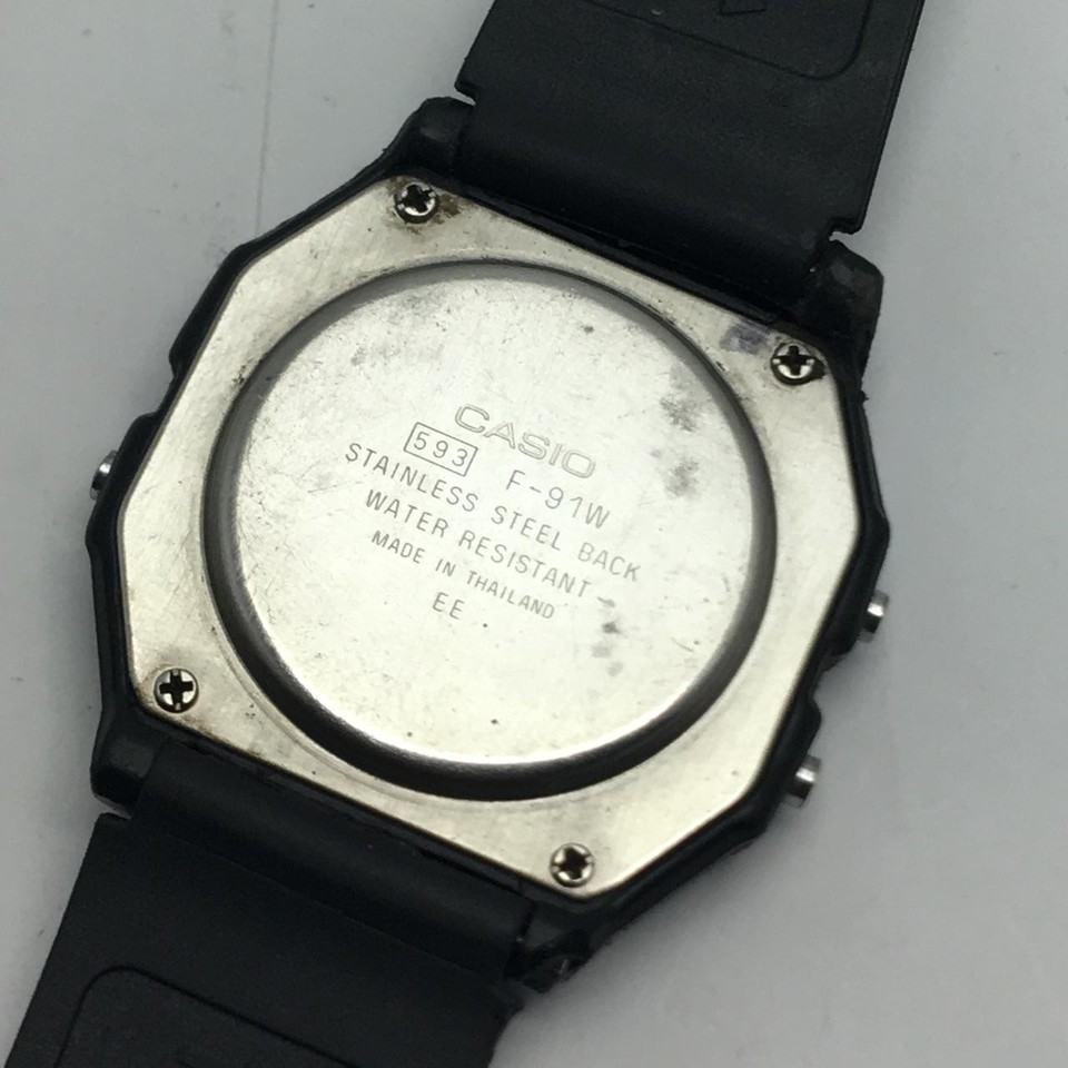 Casio F-91W Module 593 Alarm Chronograph Digital Vintage Men’s Watch | eBay