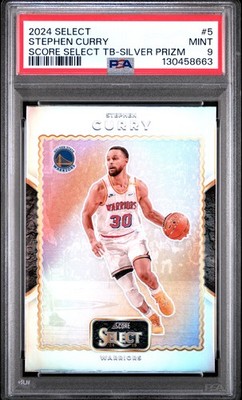 2024 PANINI SELECT SCORE SELECT THROWBACK SILVER PRIZM #5 STEPHEN CURRY ...