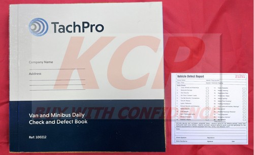 Tachpro 50 Page Drivers Daily Duplicate Defect & Check Book for VAN ...