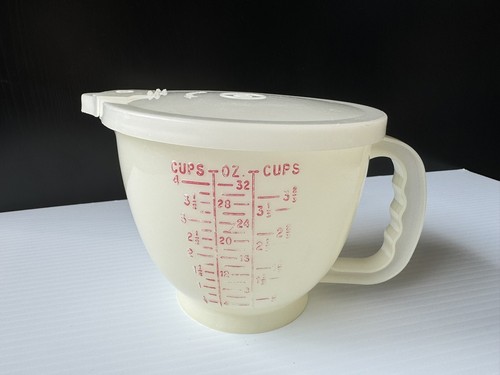 Vtg Tupperware 4 Cup Sm Mix-N-Stor Pitcher Measuring Bowl w/ Lid ...