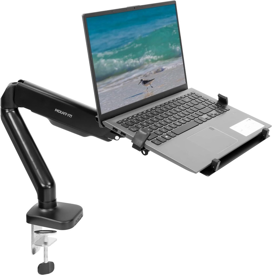 Mount-It! Laptop Desk Arm Mount - MI-6352LT, Universal Compatibility ...