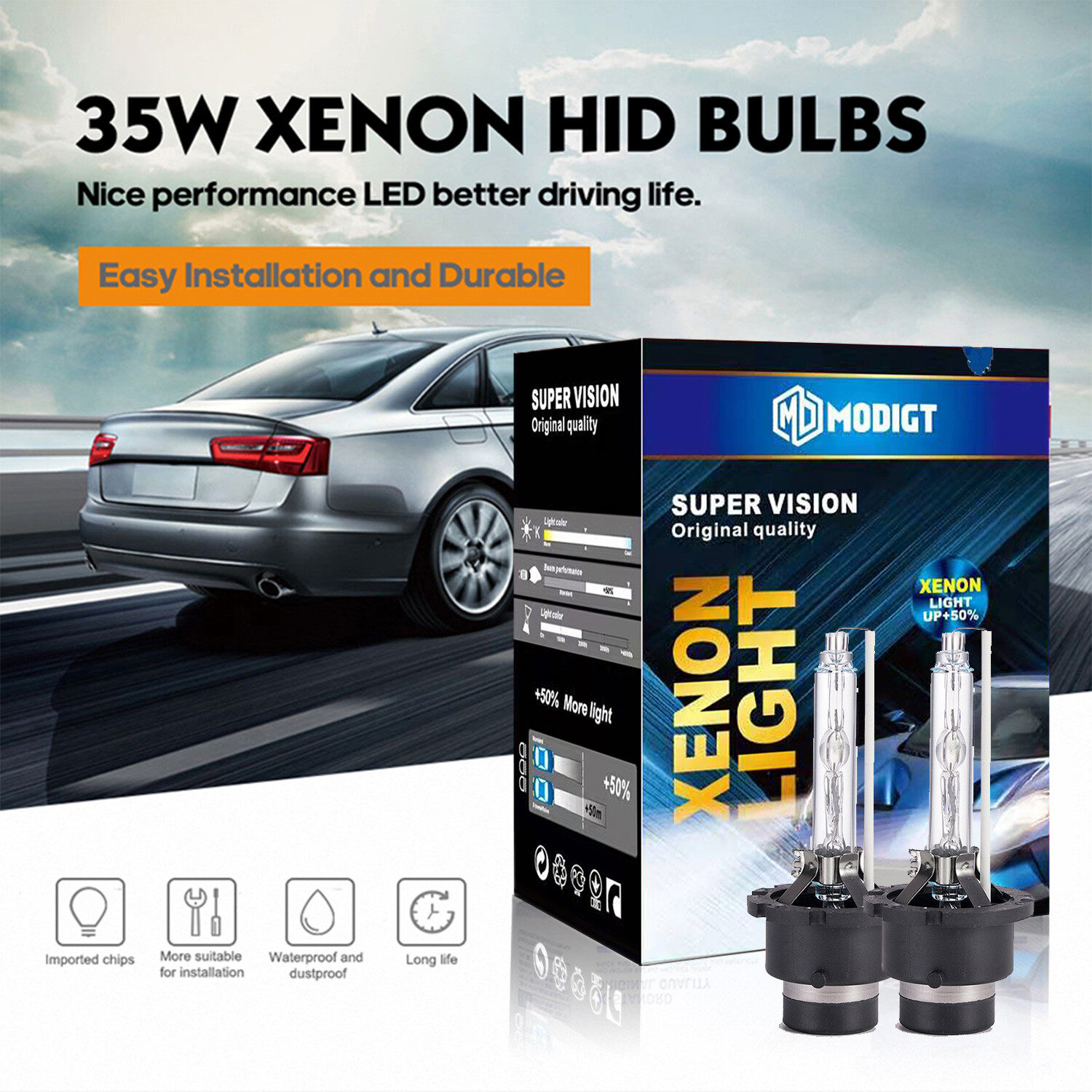 6000k D2S 35W HID Bulb OEM XENON Headlight Replacement CS2 for Infiniti ...