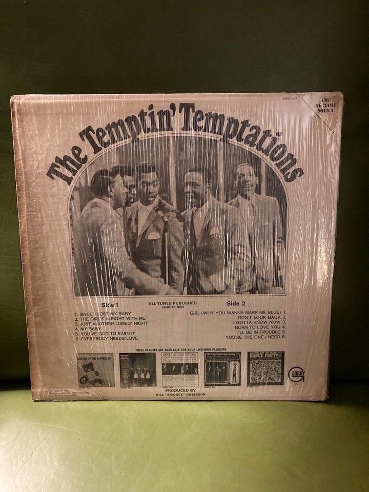 The Temptations "TEMPTIN' TEMPTATIONS" LP Vinyl 1st PRESS MONO Gordy ...