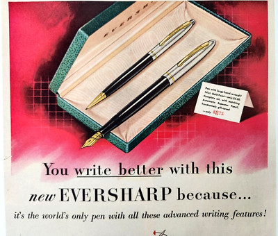 Eversharp Pen Pencil Set Vintage 1951 Ad Magazine Print | eBay