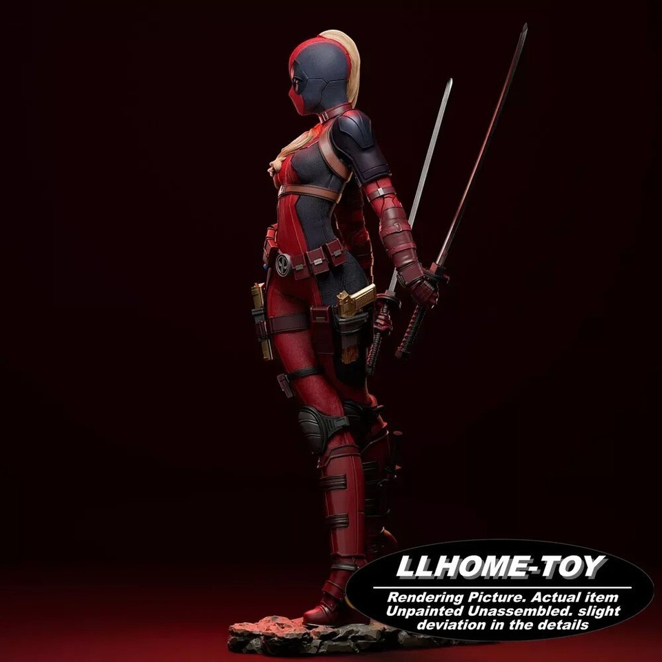 1:6 Dead Pool Lady Pool Model Kit Unpainted 3d Print Garage Kit Statue ...