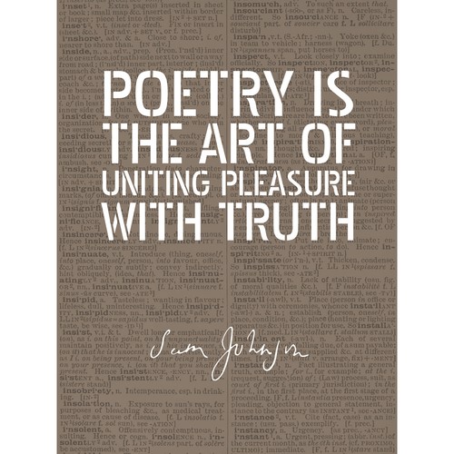 Dictionary Page Quote Samuel Johnson Poetry Huge Wall Art Poster Print ...