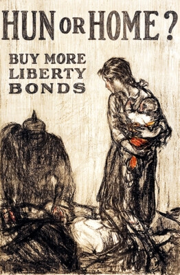 Hun or Home - Liberty Bonds - 1918 - World War I - Propaganda Poster | eBay