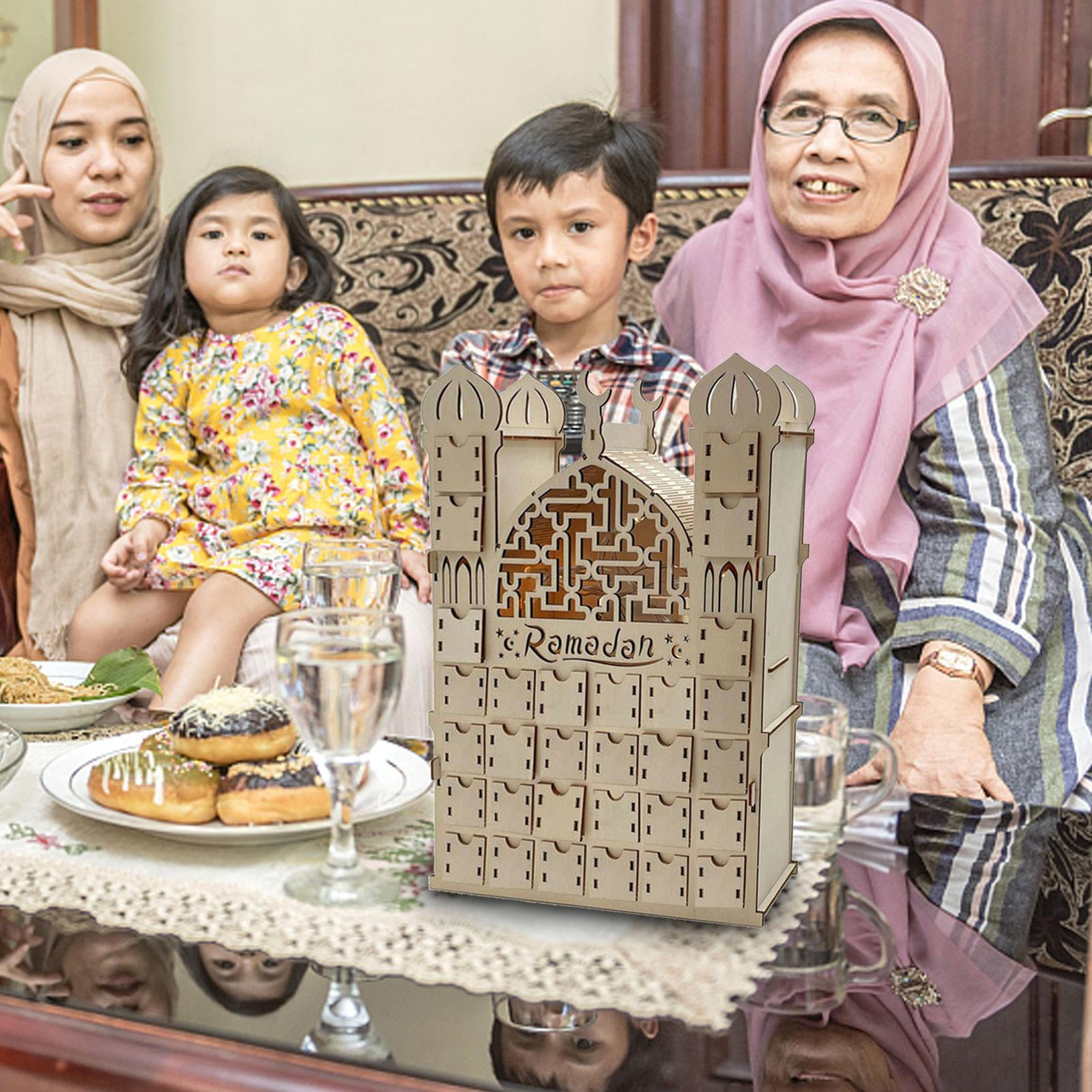 Wooden Ramadan Advent Calendar Eid DIY Wooden Countdown Calendar ...