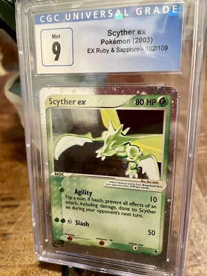 CGC 9 Scyther ex 102/109 Ruby and Sapphire Holo Pokémon TCG | eBay