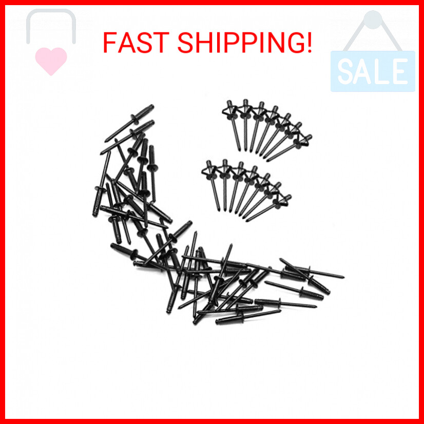 5/32" x 5/8" Tri Grip Rivets Assortment - 50Pcs, Black Trifold ...