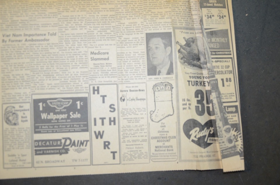 John F. Kennedy Assassination & Death November 22nd 1963 Vintage ...