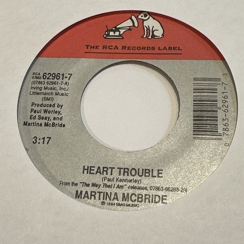 Martina McBride - Heart Trouble / That Wasn't Me - 1994 RCA Records 45 ...