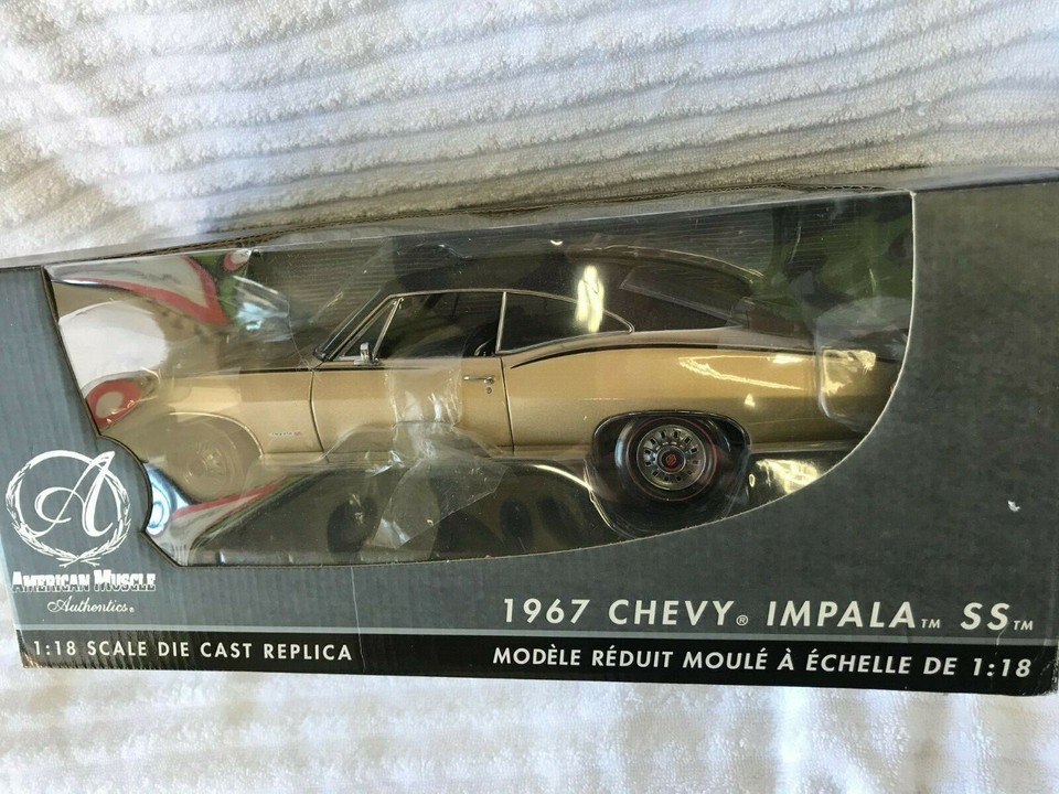 Ertl:America Muscle 1967 Chevy Impala SS, Gold 1/18 Scale (Chrom) 39392 ...