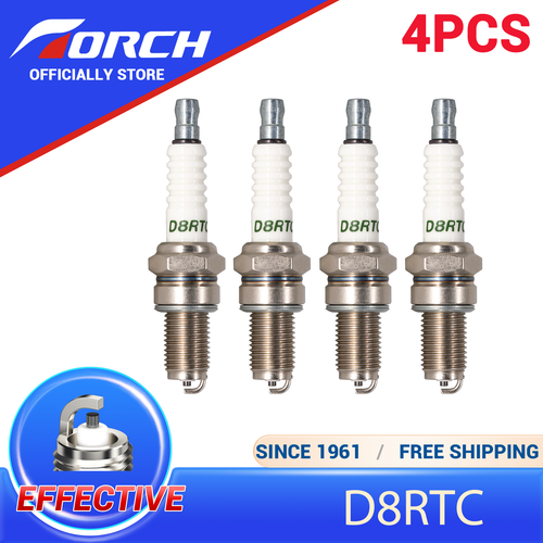 4X Copper TORCH Spark Plug D8RTC for NGK DR8EA DPR8EA-9 for Autolite ...