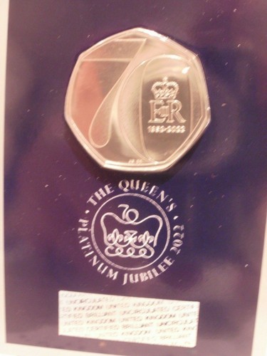 2022 50p Coin BUNC NEW Queens 70th Platinum Jubilee.. Special edition ...