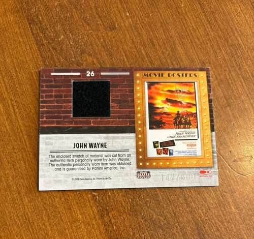 John Wayne 2009 Donruss Americana Movie Posters #26 The Searchers Relic ...