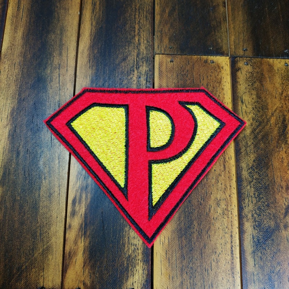 Superman Logo Patch Iron-On Superman Logo Superman Alphabet Super Hero ...