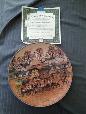 Charles Wysocki Dr. Livingwell's Medicine Show Plate **Firing Proof ...